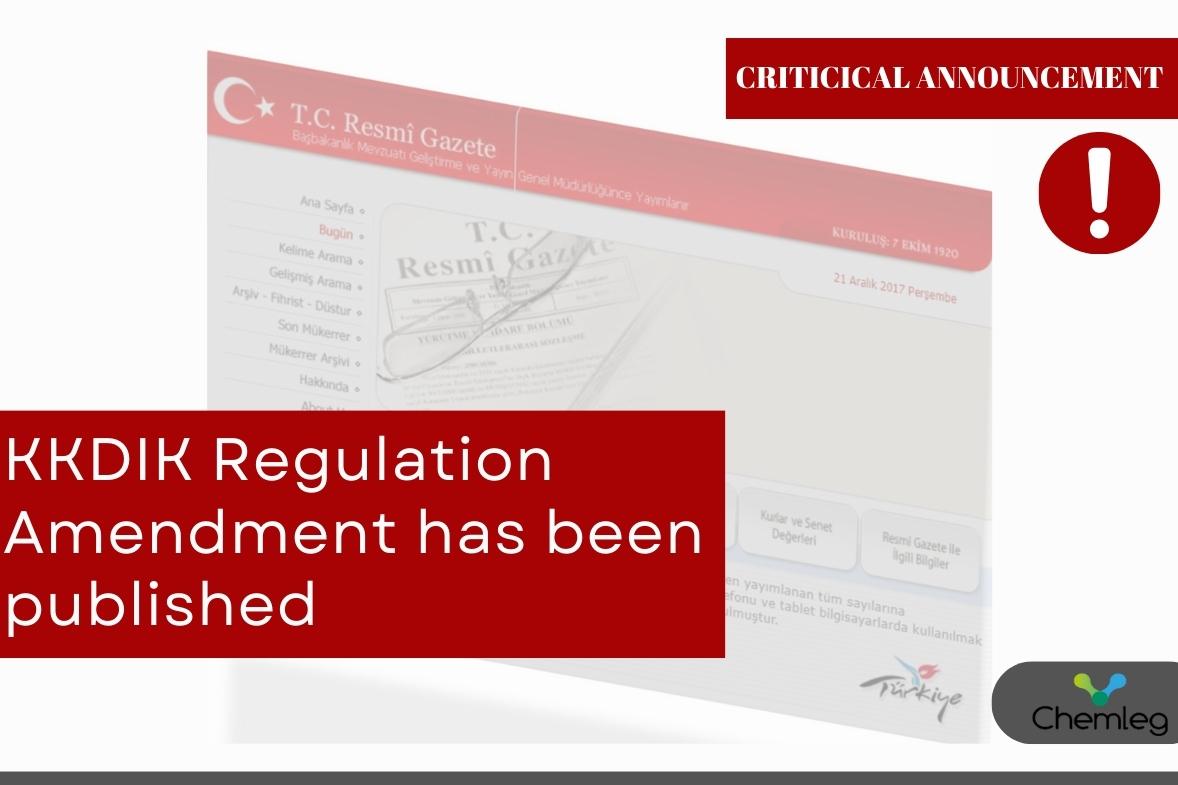 Chemleg - KKDIK (Turkey REACH) Regulation Updated - 2023
